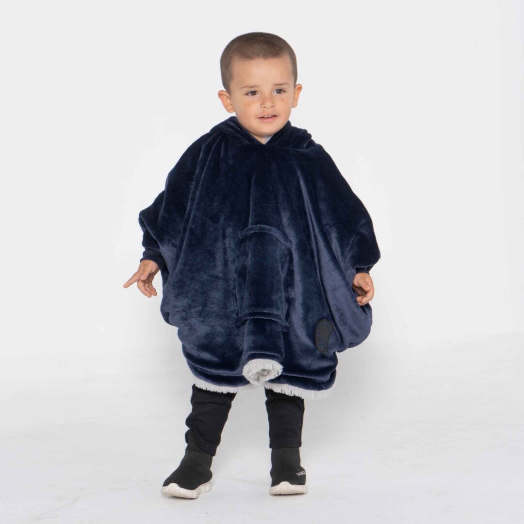 Saco oversize para niños Saco gigante babies azul oscuro con gris claro ...