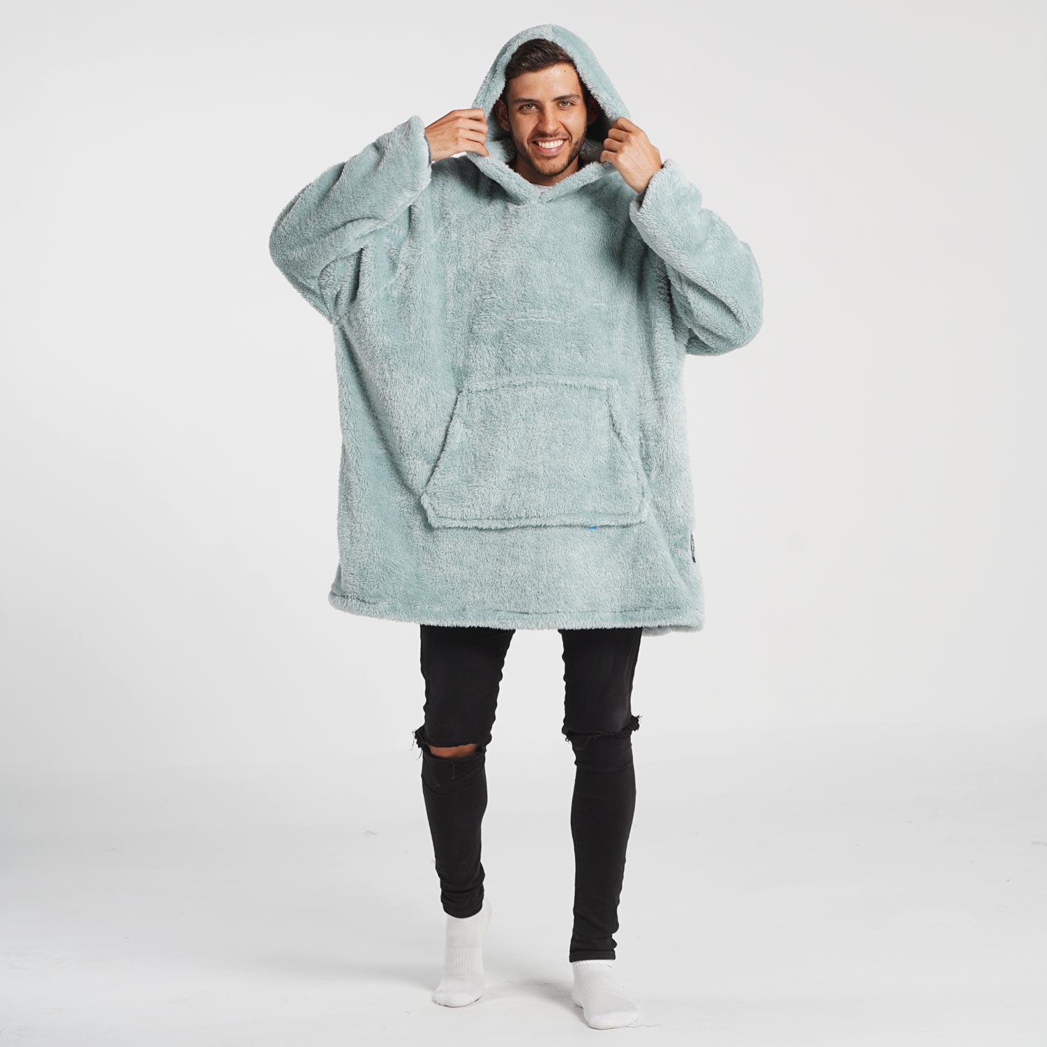 Saco Yeti gigante - Saco gigante sencillo azul pastel - Yeti