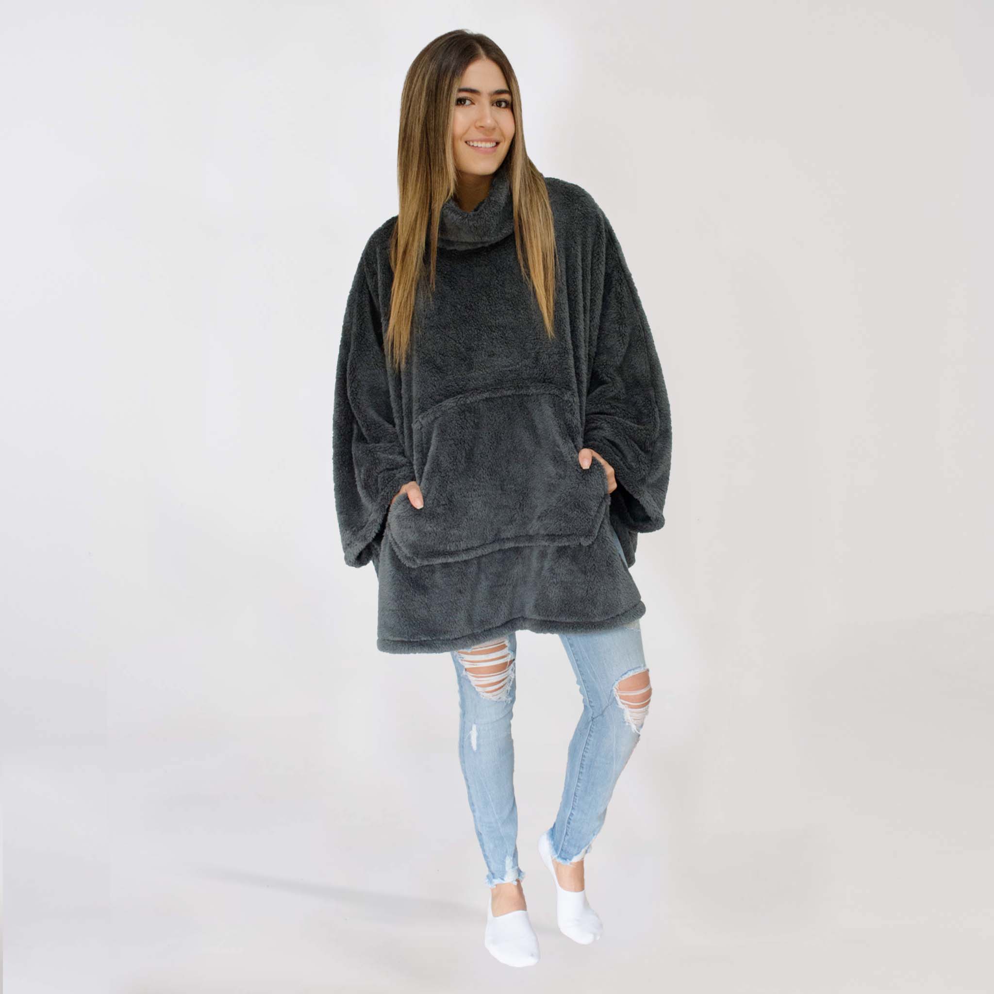 La ruana Yeti favorita de todos - Yeti ruana gris oscuro