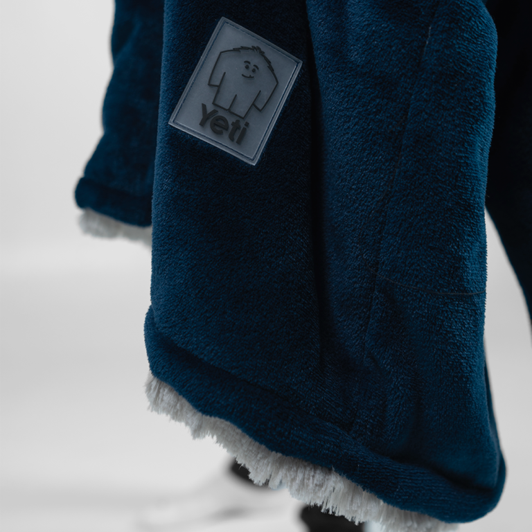 Saco oversize con cierre Saco gigante ZIP azul oscuro con gris claro ...